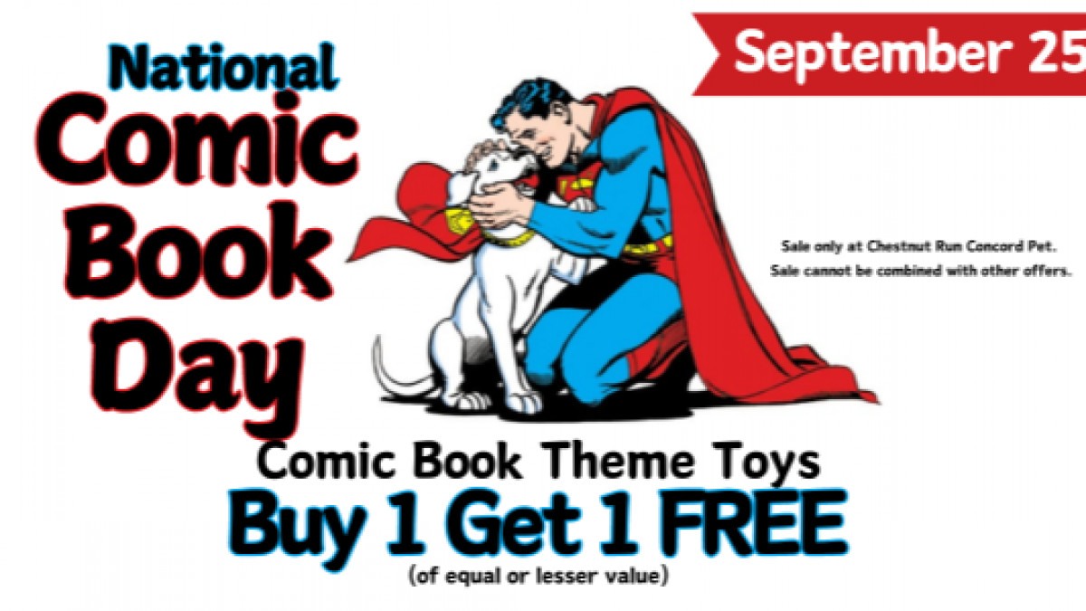 National Comic Book Day - Chestnut Run! — Concord Pet Foods & Supplies ...